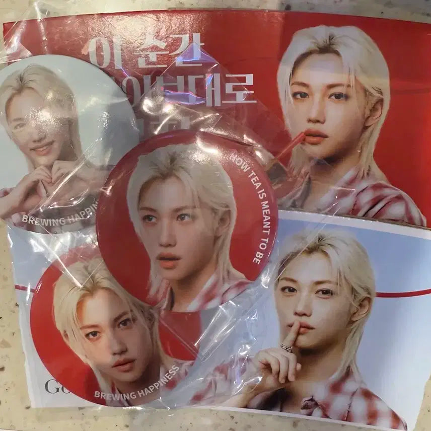 [BUNJANG] Gongtiful Felix Can Badge and Cup Holder wts (bulk) / 공치 필릭스 ...