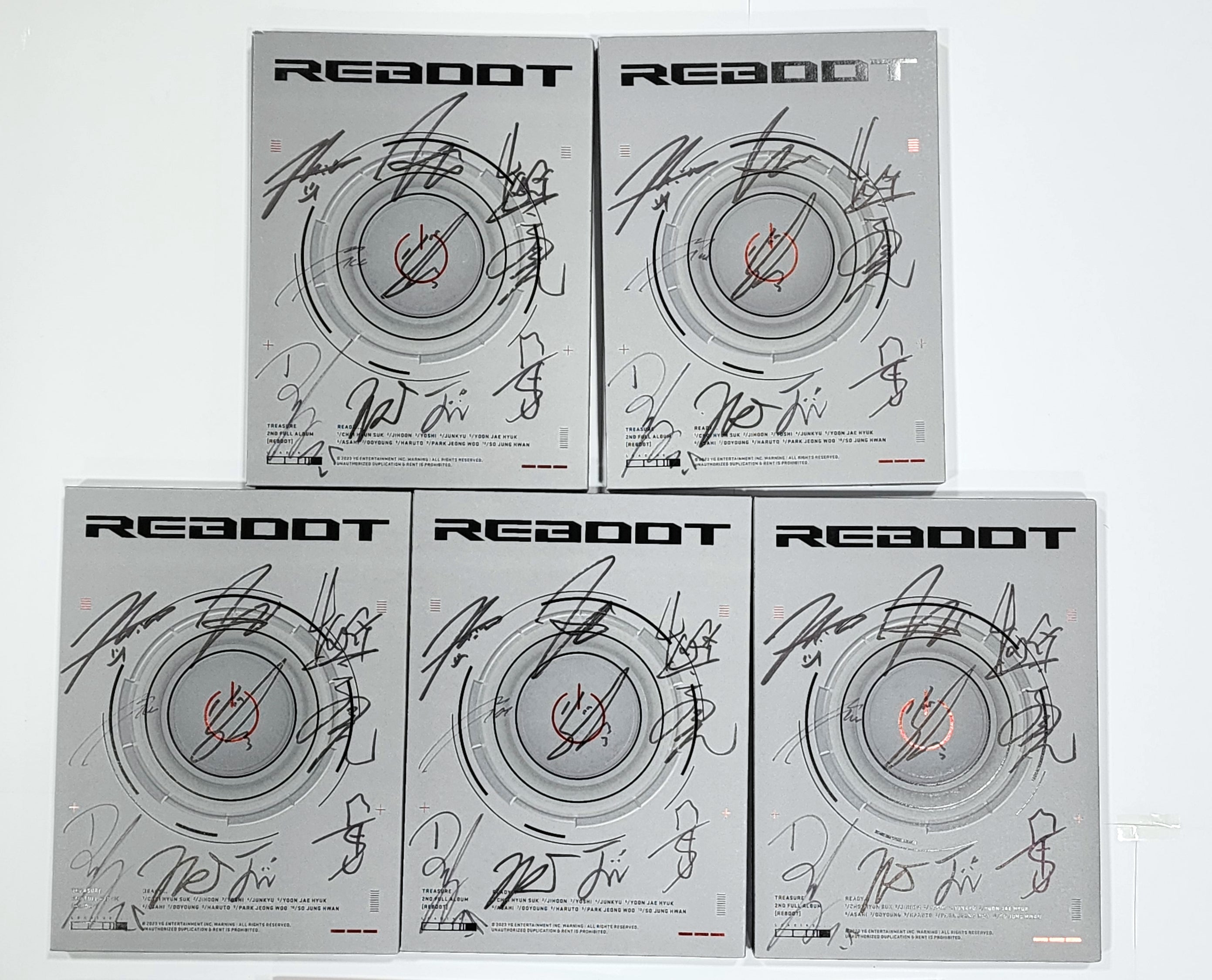 Treasure 2nd FULL "REBOOT" - Hand Autographed(Signed) Promo Album ...