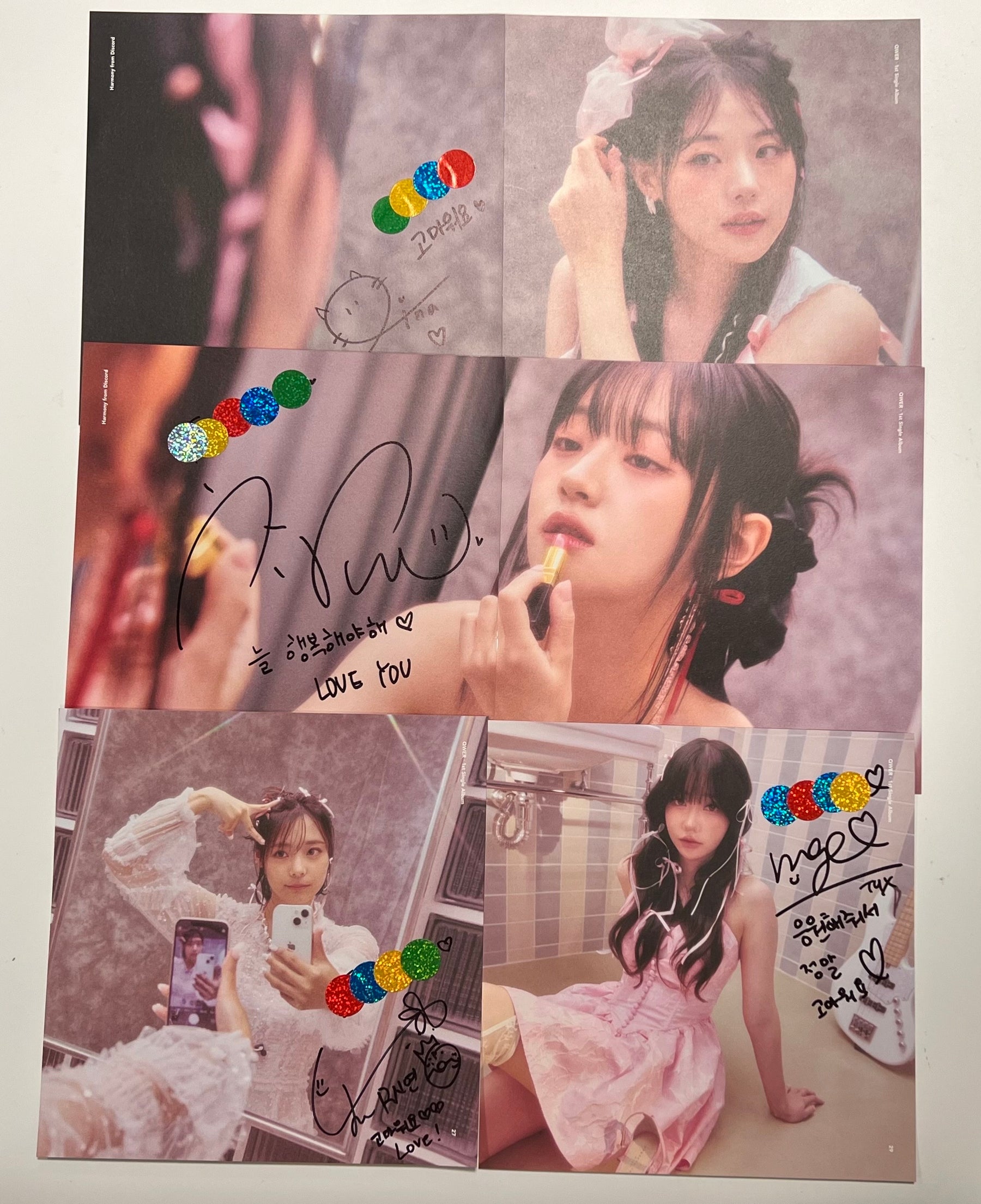 QWER "Harmony from Discord" - A Cut Page From Fansign Event Album ...