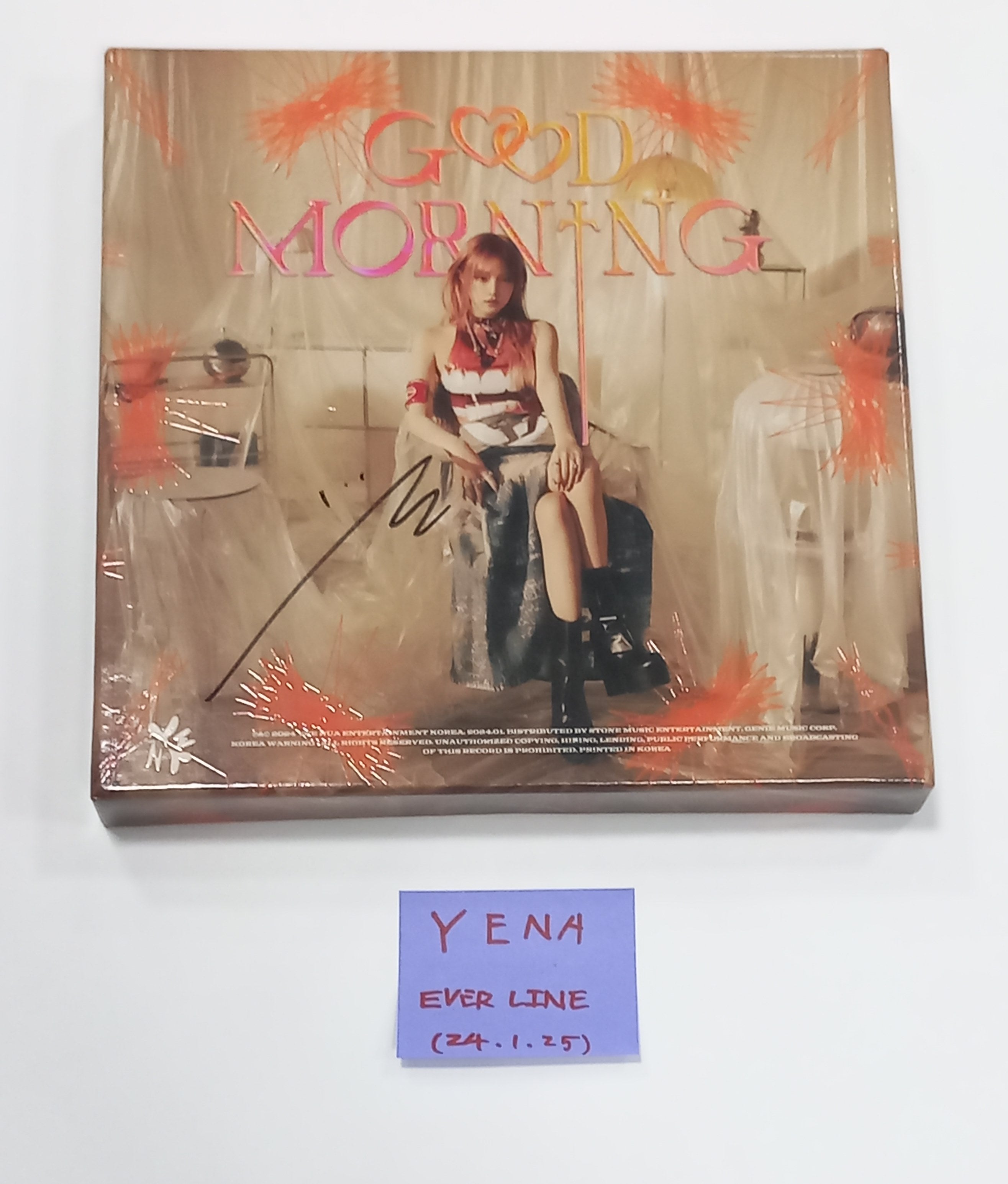 Yena "Good Morning" 3rd Mini - Hand Autographed(Signed) Album ...