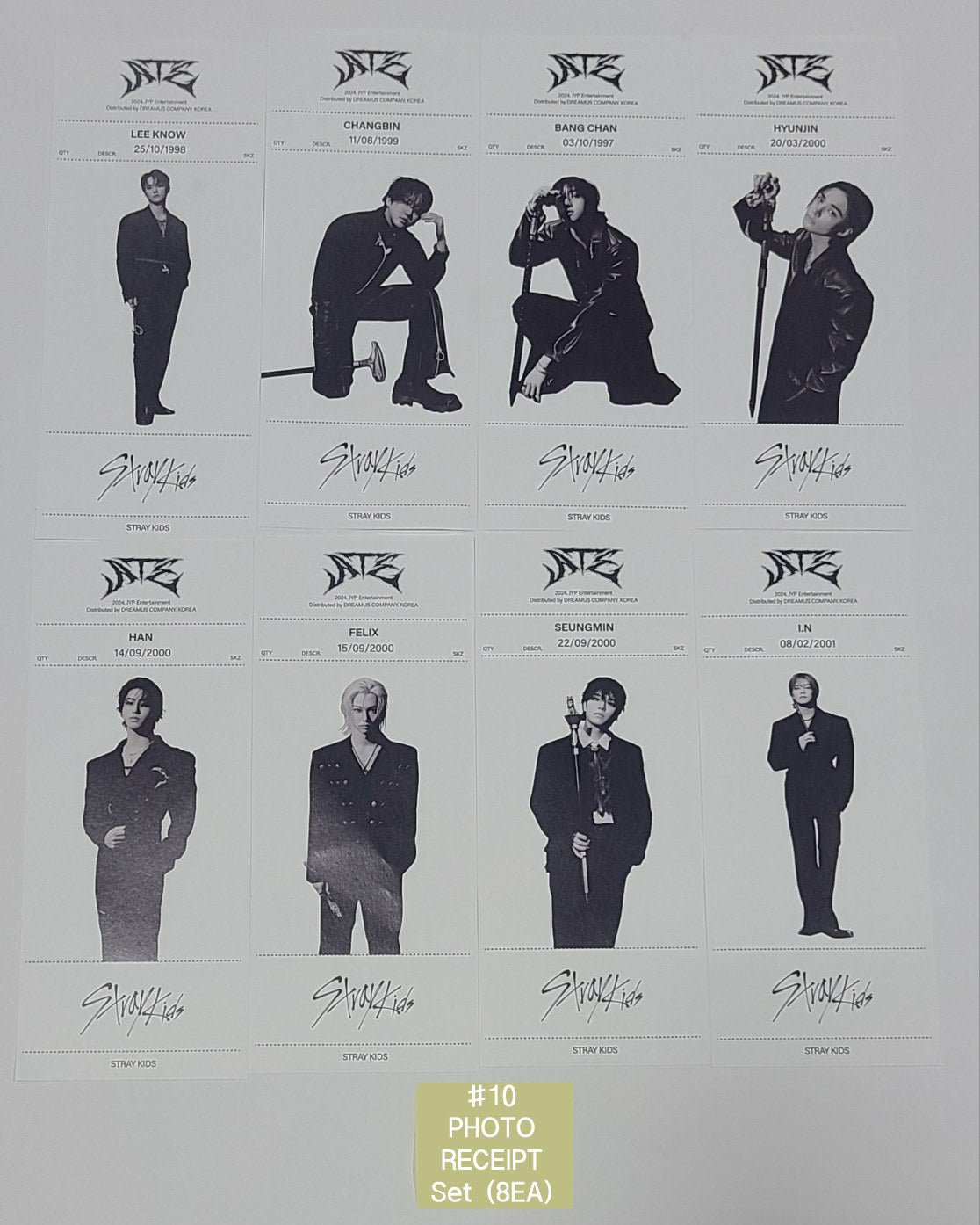 Stray Kids "ATE" - Official Photocard, PORTRAIT Poster Set (8EA ...