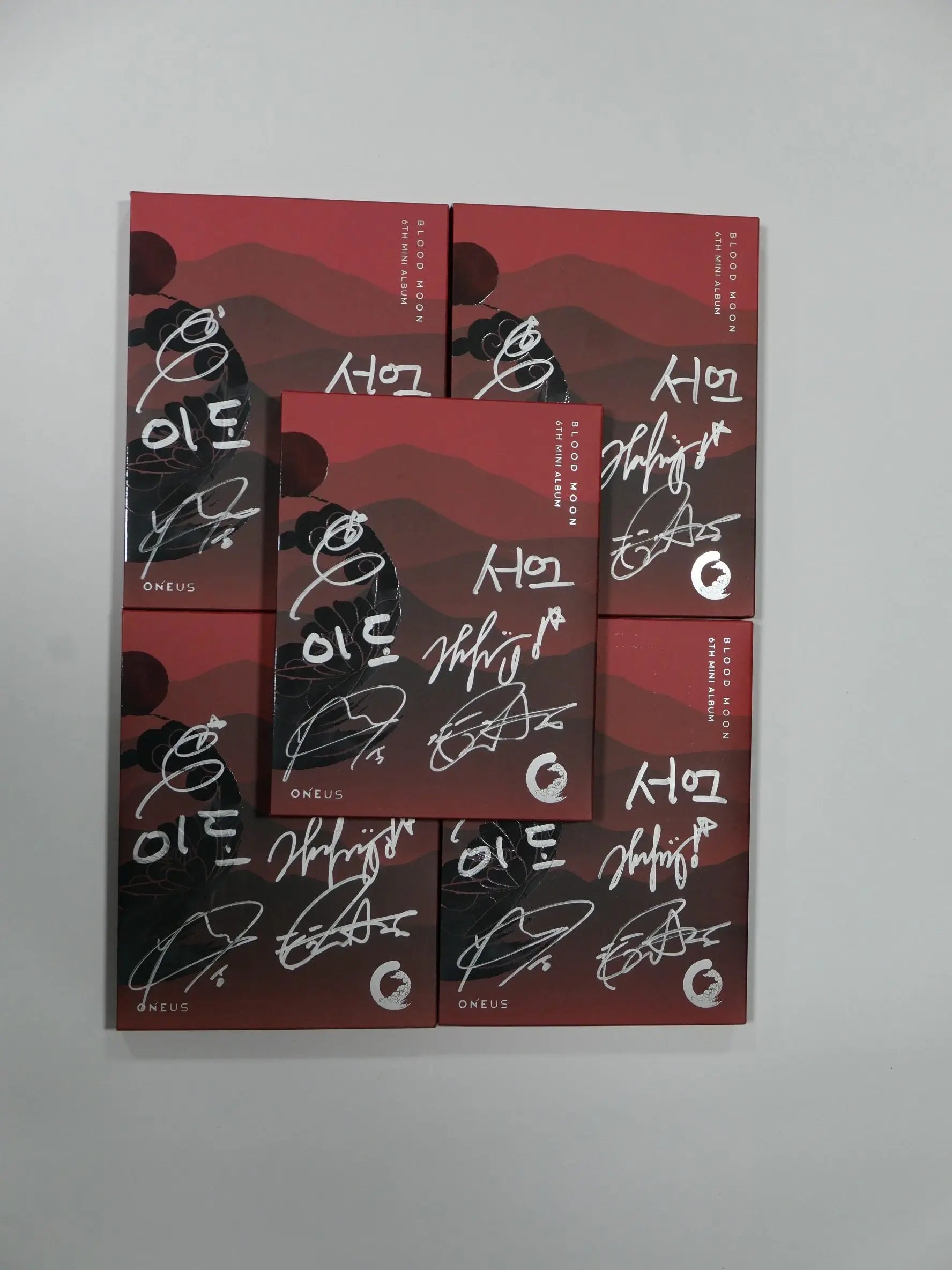 Oneus "BLOOD MOON" 6th Mini - Hand Autographed(Signed) Promo Album ...